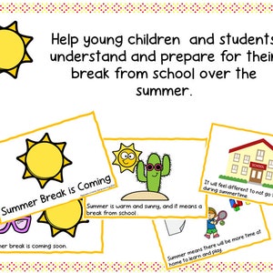 Summer Break Social Skills Story, Summer Visuals - Etsy