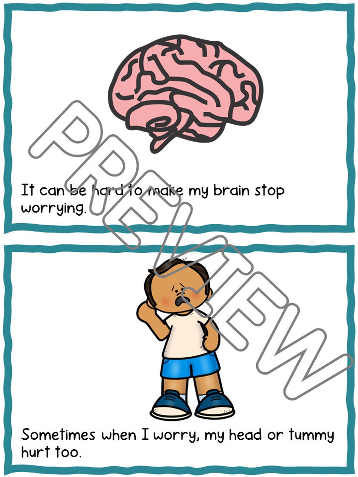 Social Skills Story When I Feel Worried, Anxiety, Feelings, Social ...