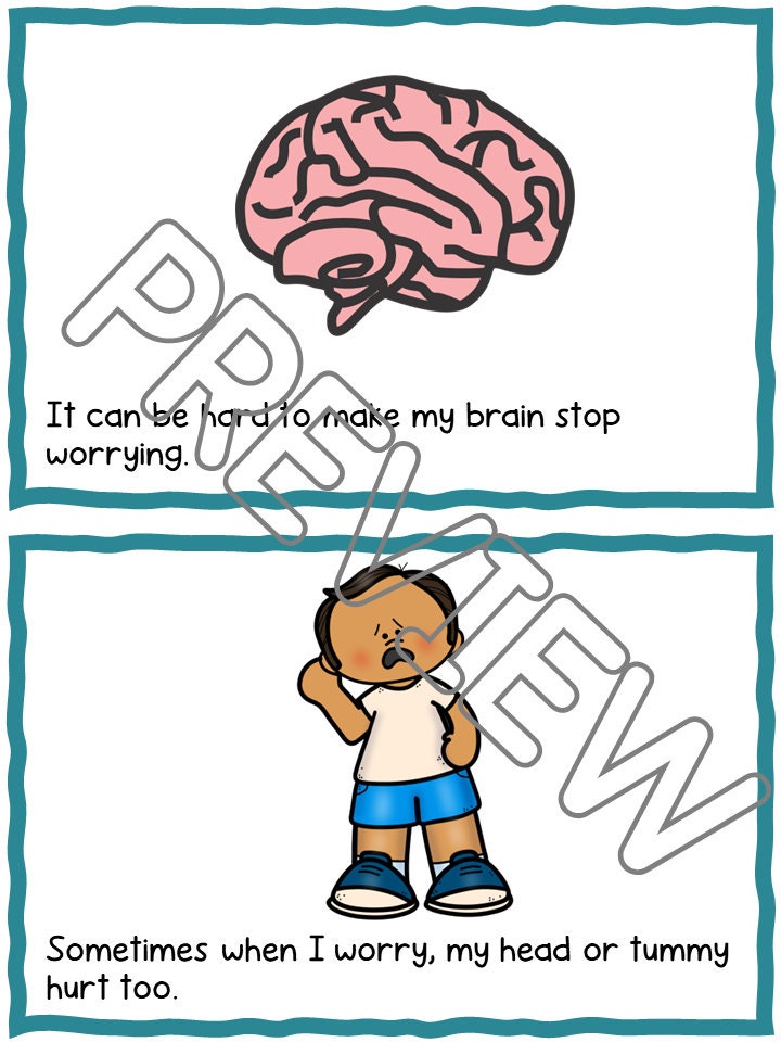 Social Skills Story When I Feel Worried, Anxiety, Feelings, Social ...