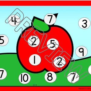 Fall Theme Math Game for Preschool, Roll and Cover Math Activity ...