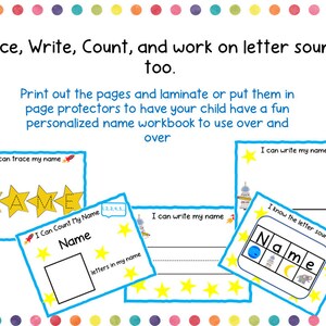 Name Activities, Preschool Workbook, Personalized Name Book, Preschool ...