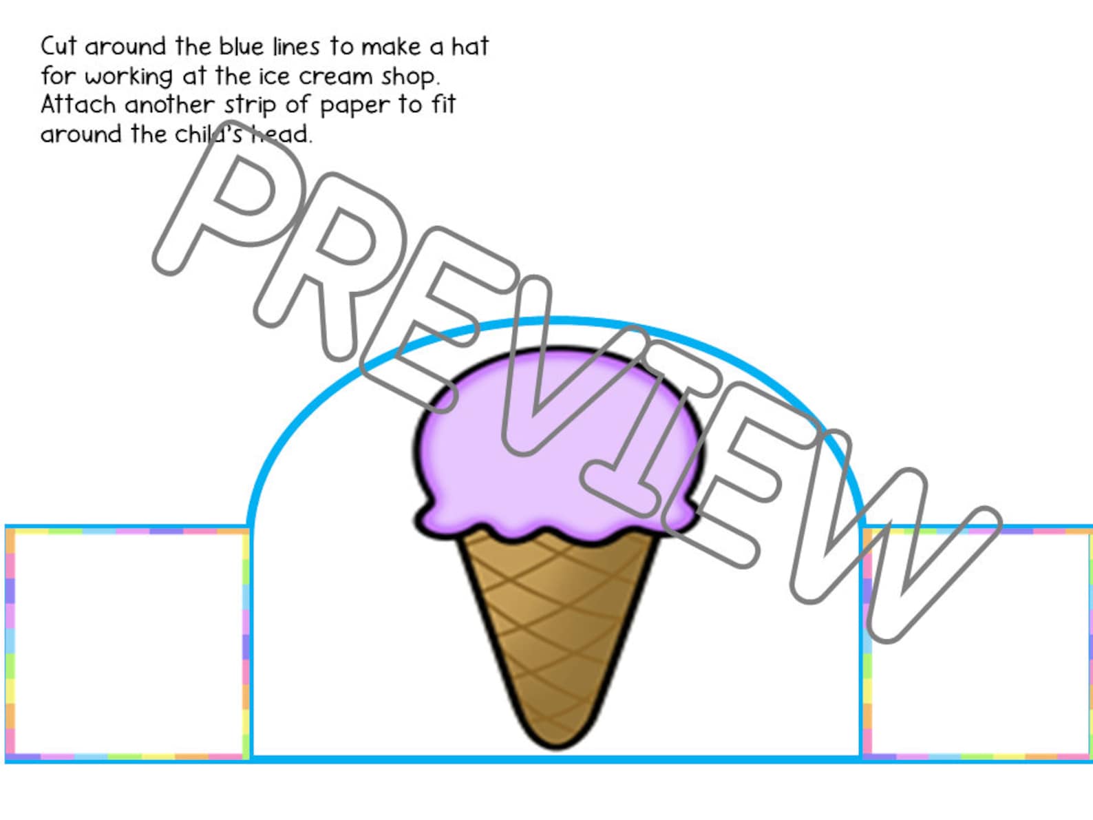 Ice Cream Dramatic Play Set, Pretend Play Ice Cream Shop, Preschool ...