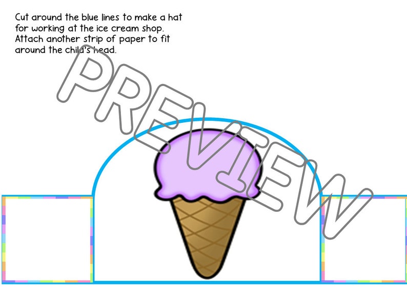 Ice Cream Dramatic Play Set, Pretend Play Ice Cream Shop, Preschool ...