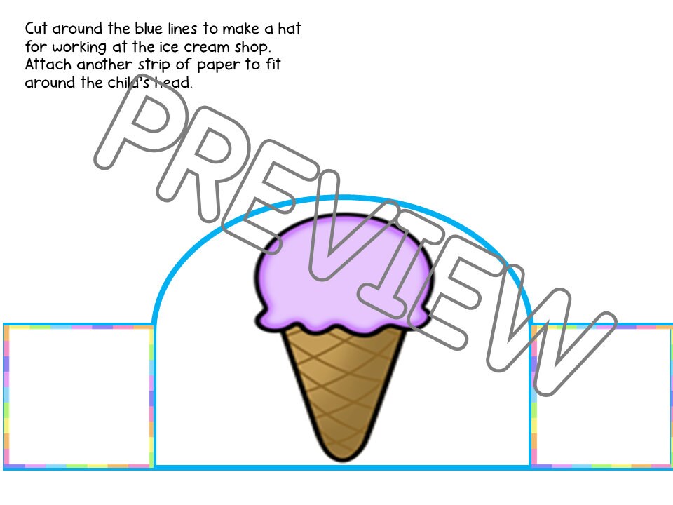 Ice Cream Dramatic Play Set, Pretend Play Ice Cream Shop, Preschool ...
