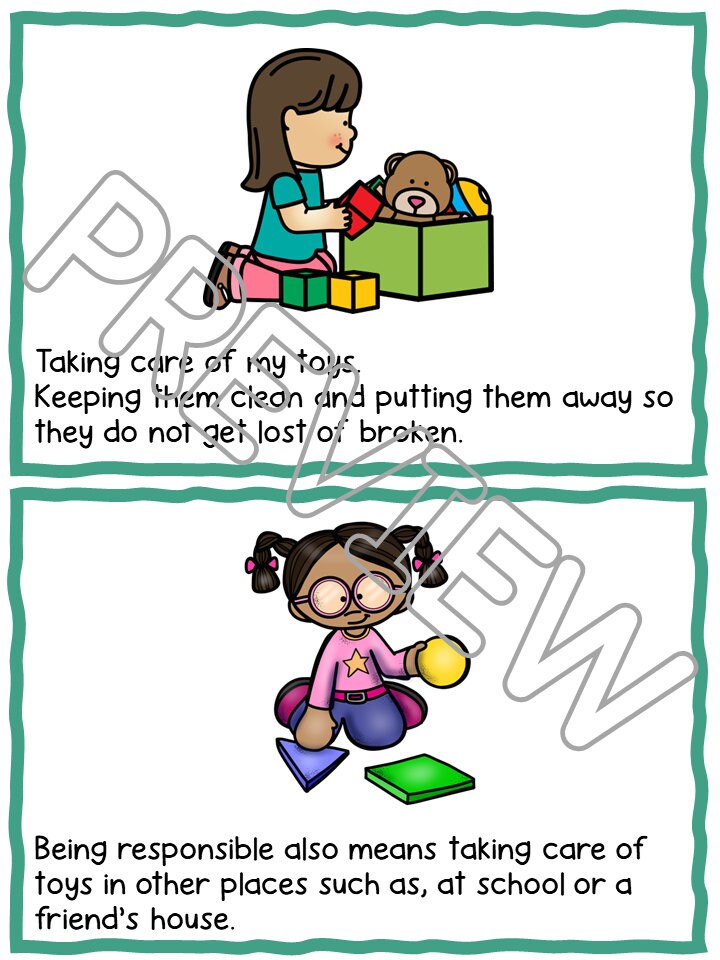 Responsibility Social Skills Story, Being Responsible Lesson ...