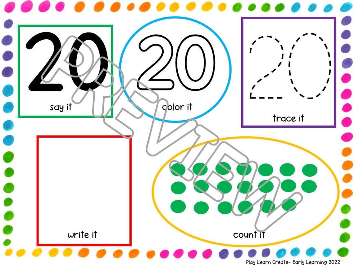 Teen Number Book, Number Activity Book, Number Printable, Preschool ...