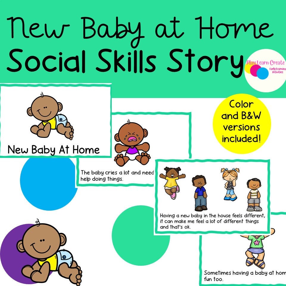 New Baby at Home Social Skills Story, Printable Social Skills Story ...