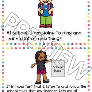 Going to School Social Skills Story, Starting School, First Day of ...