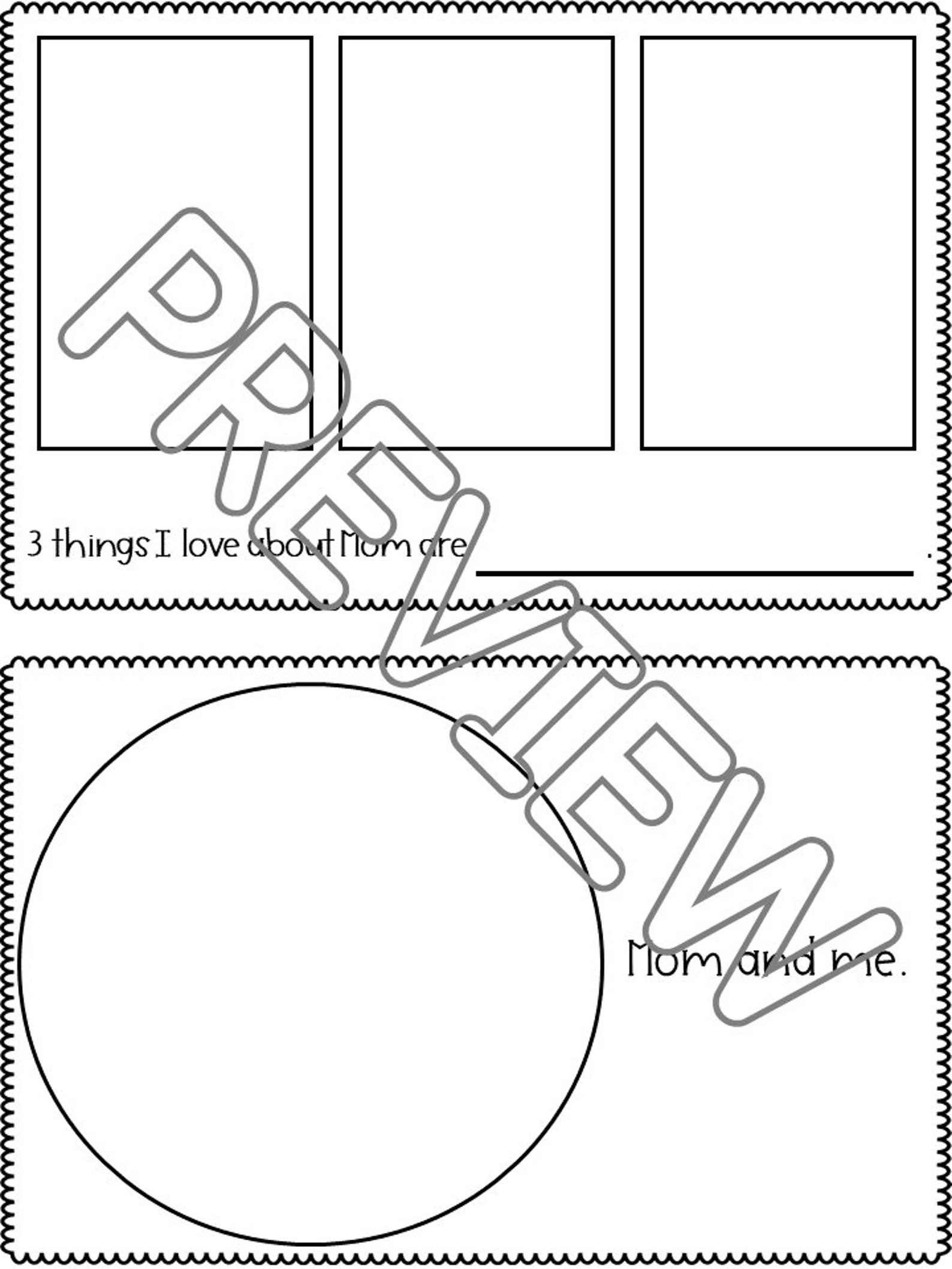 Printable Mother's Day Book, Preschool Mother's Day Project, Mother's ...