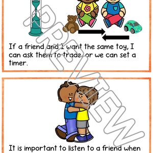 Playing With Friends Social Skills Story Printable Social - Etsy