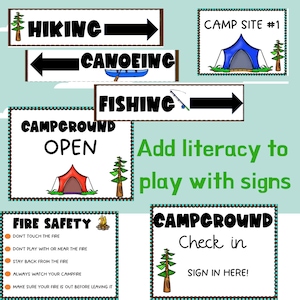 Camping Dramatic Play, Camping Printables, Camping Preschool Theme ...