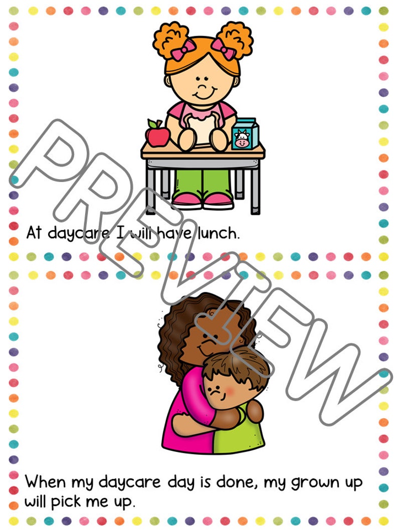 Going to Daycare Social Skills Story, Printable Social Skills Story ...