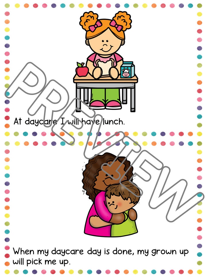 Going to Daycare Social Skills Story, Printable Social Skills Story ...