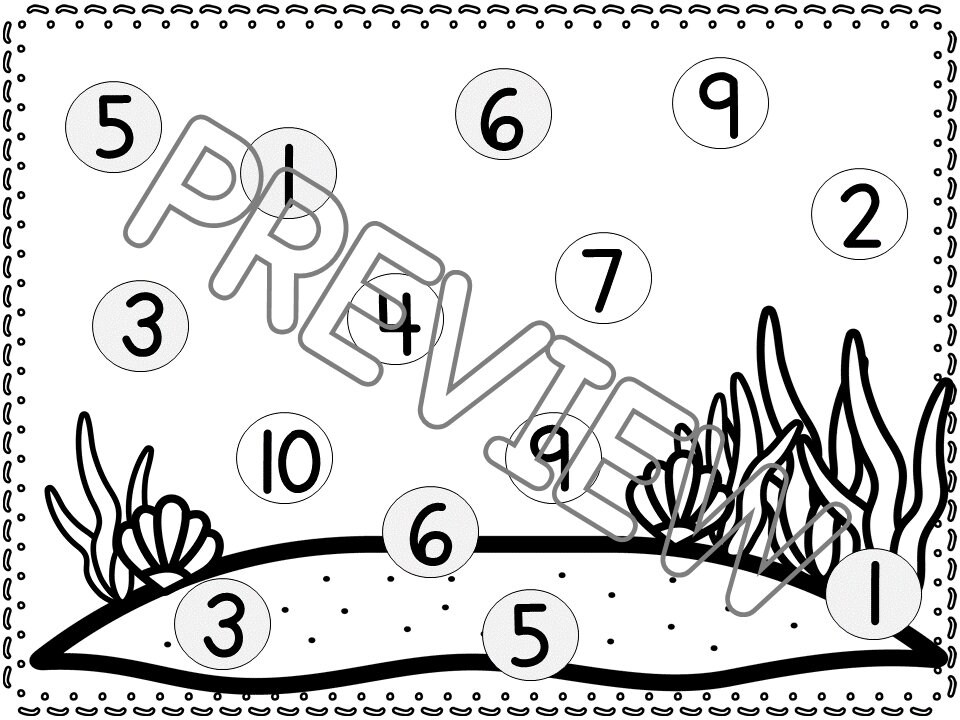 Ocean Theme Learning, Ocean Roll and Cover, Ocean Math, Ocean Preschool ...