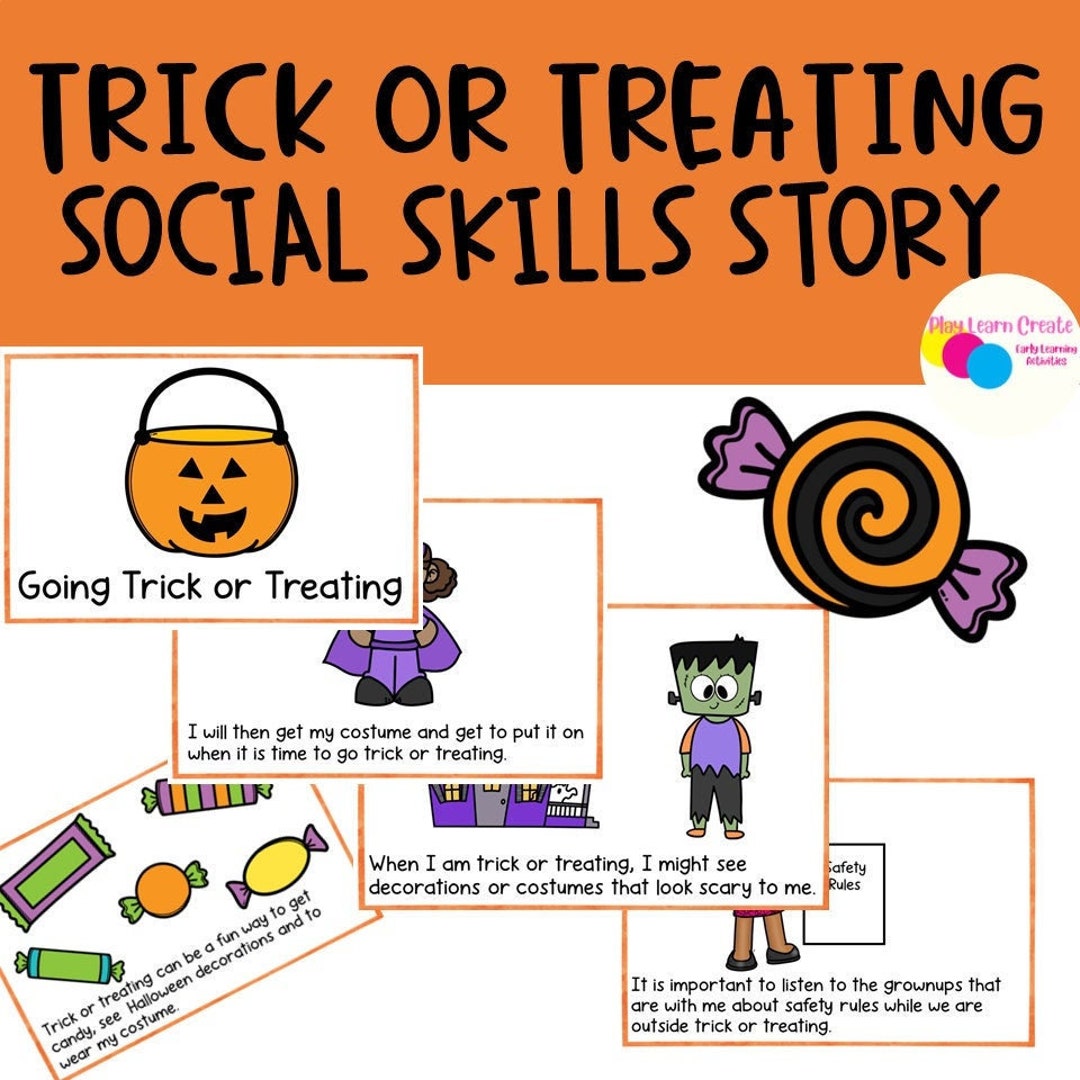 Trick or Treating Social Skills Story, Halloween Social Skills Story ...