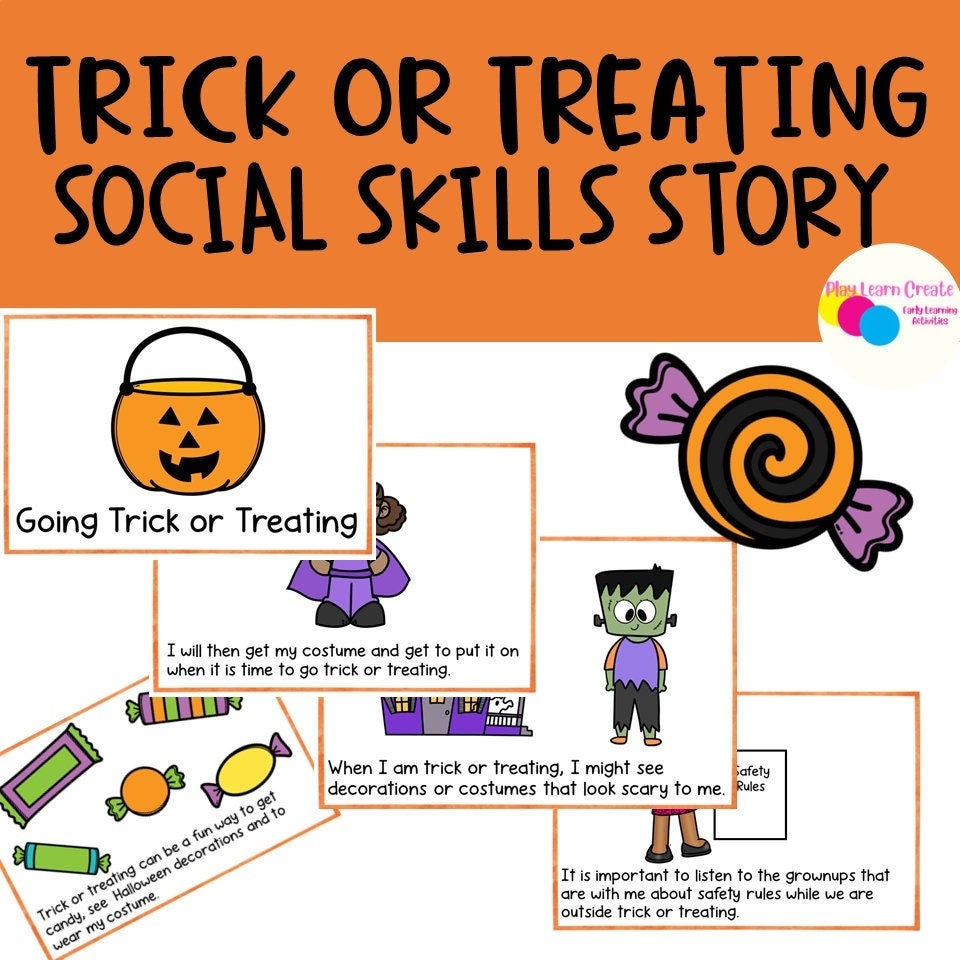 Trick or Treating Social Skills Story, Halloween Social Skills Story ...