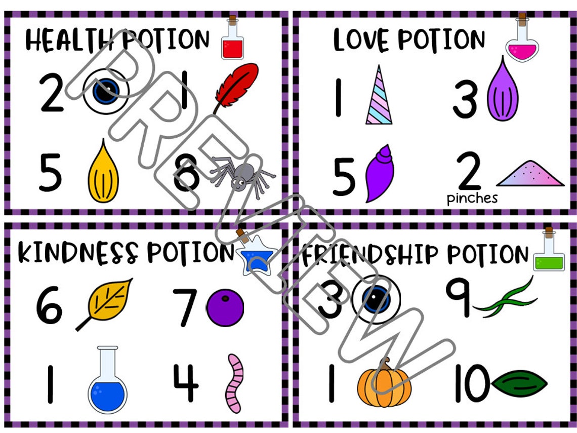 Halloween Potion Station Dramatic Play, Witch Dramatic Play, Halloween ...