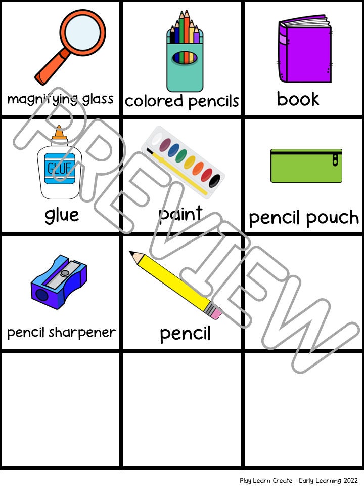 Back to School Bingo Game, School Themed Learning, Printable Bingo Game ...