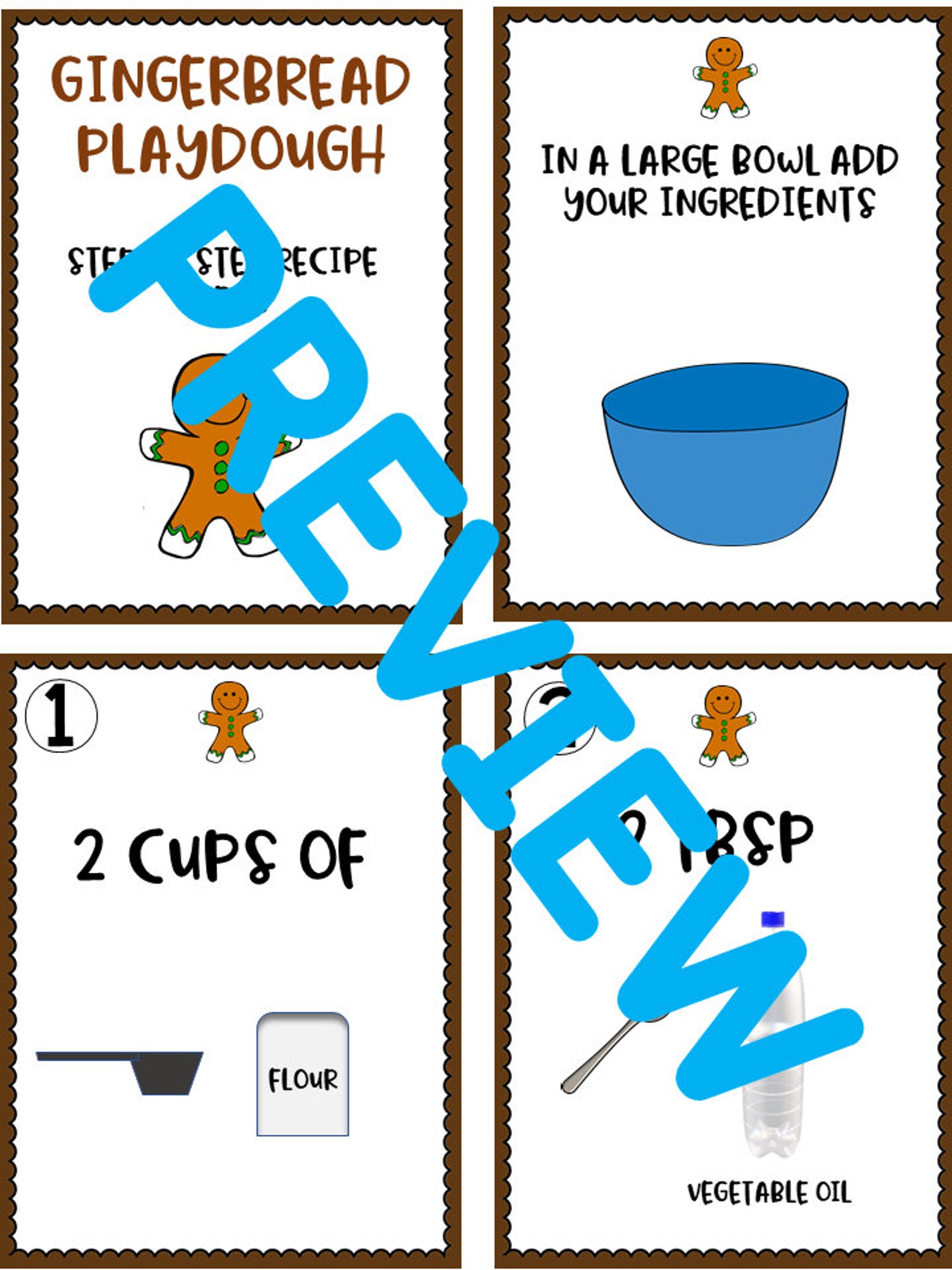 Playdough Recipe, Printable Cards, Gingerbread Playdough, Pumpkin ...