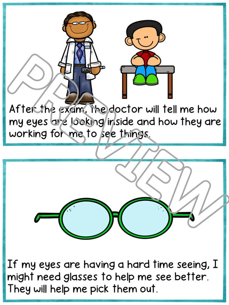 Going to the Eye Doctor Social Skills Story, Optometrist Social Skills ...