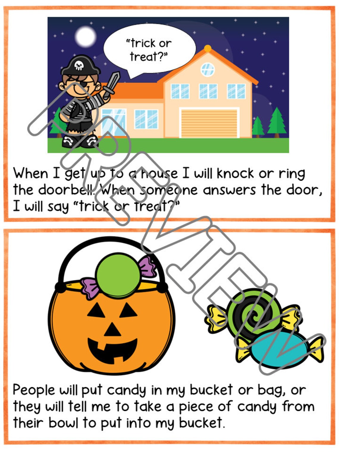 Trick or Treating Social Skills Story, Halloween Social Skills Story ...