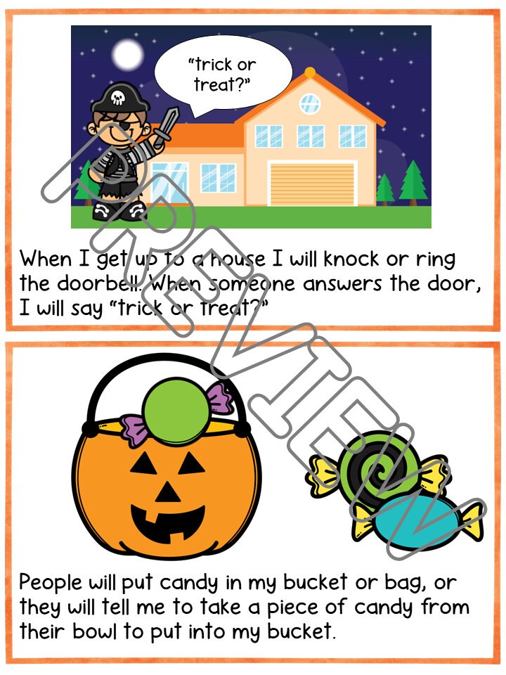 Trick or Treating Social Skills Story, Halloween Social Skills Story ...