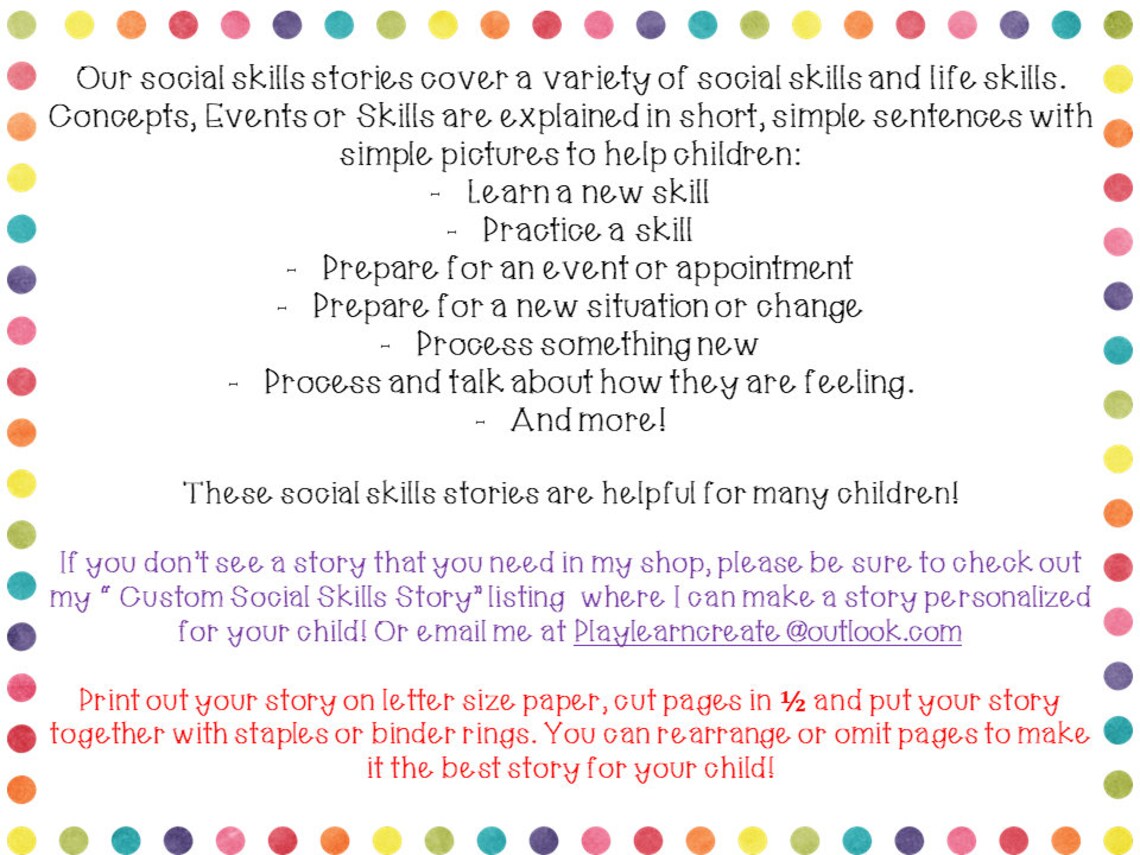 Taking Care of My Body Social Skills Story, Personal Hygiene Social ...