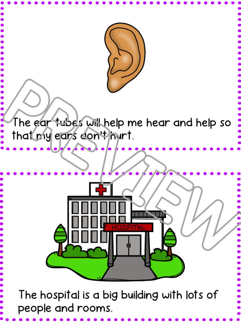 Getting Ear Tubes Social Skills Story, Printable Social Skills Story ...
