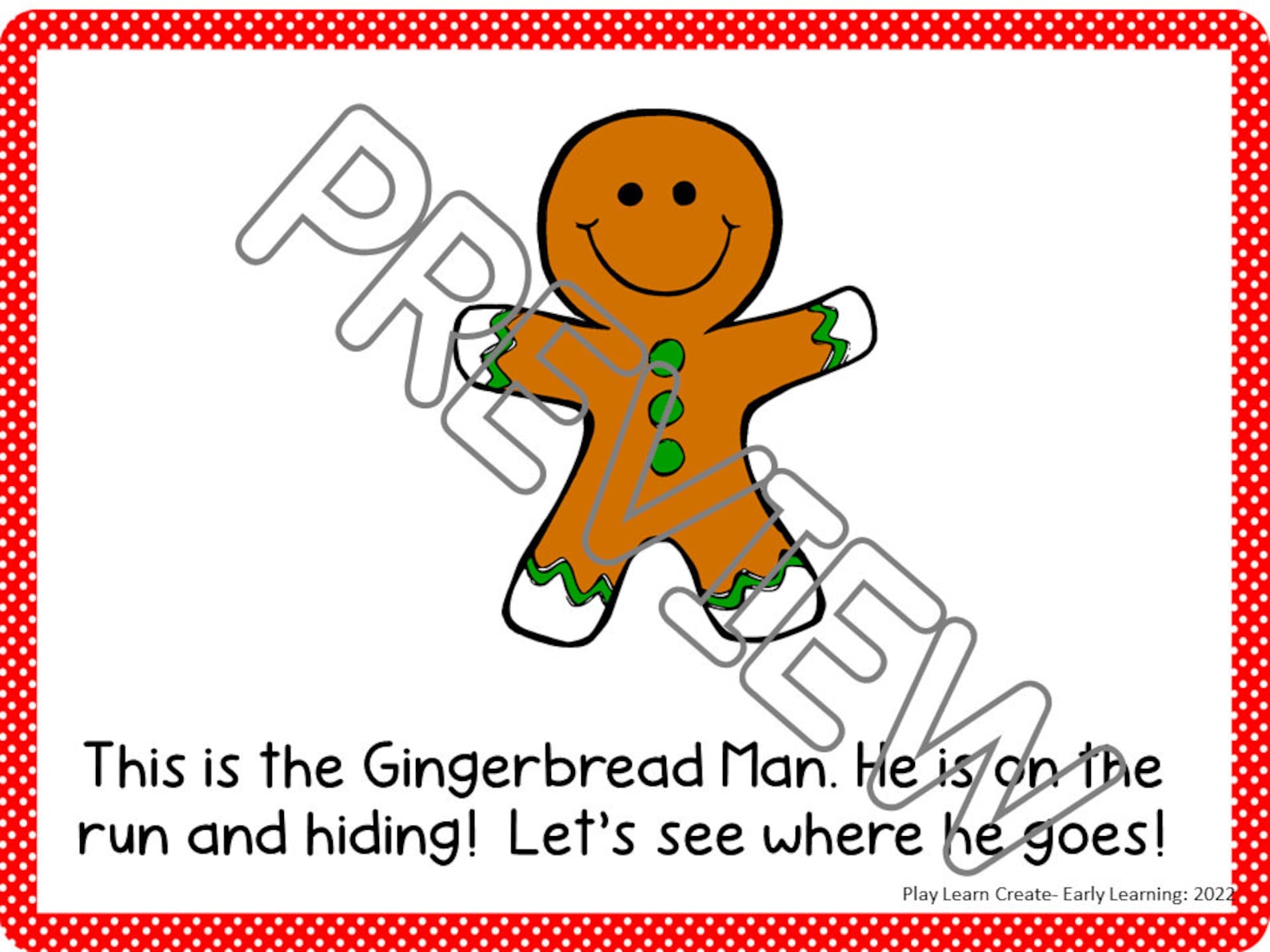 Gingerbread Man Interactive Book, Gingerbread Man Prepositions ...