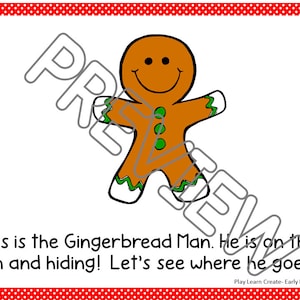 Gingerbread Man Interactive Book, Gingerbread Man Prepositions ...
