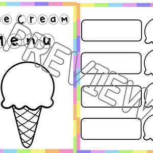 Ice Cream Dramatic Play Set, Pretend Play Ice Cream Shop, Preschool ...