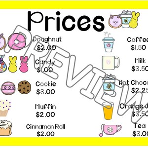 Bunny Cafe Dramatic Play Set, Easter Pretend Play Set, Printable Play ...