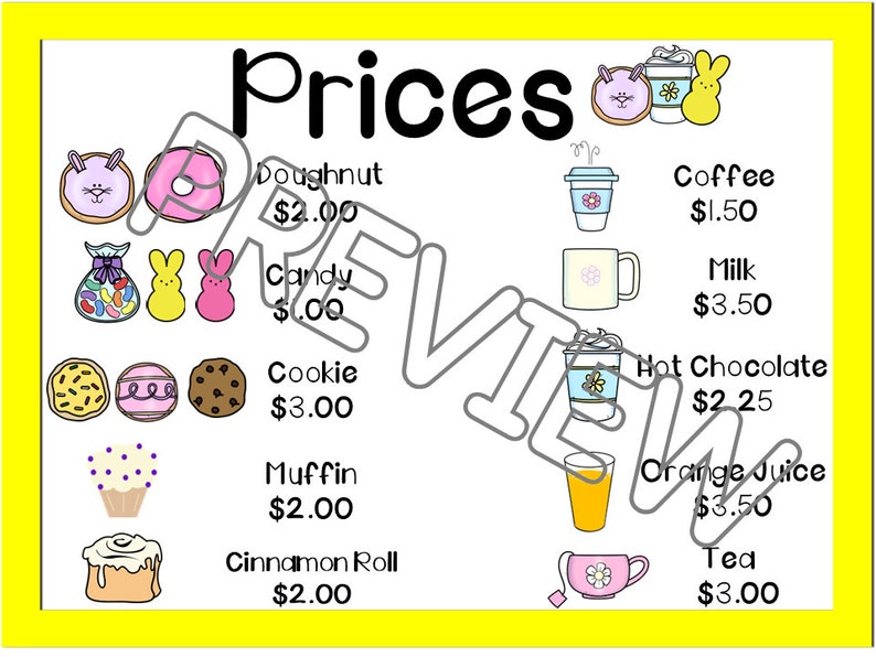 Bunny Cafe Dramatic Play Set Easter Pretend Play Set - Etsy