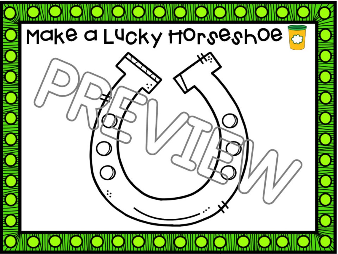 Printable St. Patricks Day Playdough Mats, Shamrock Playdough, Shamrock ...