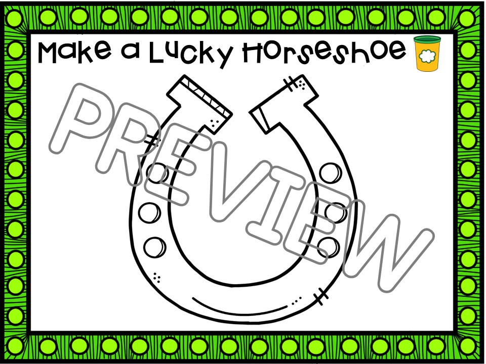 Printable St. Patricks Day Playdough Mats, Shamrock Playdough, Shamrock ...