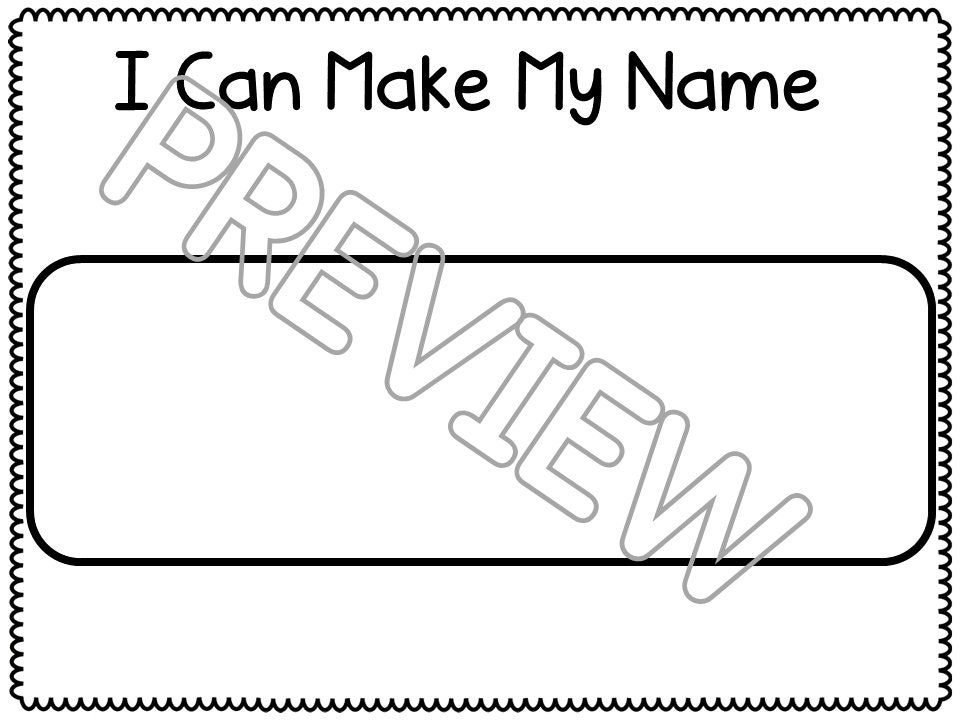 Personalized Printable Name Workbook, Custom Name Book, Printable ...
