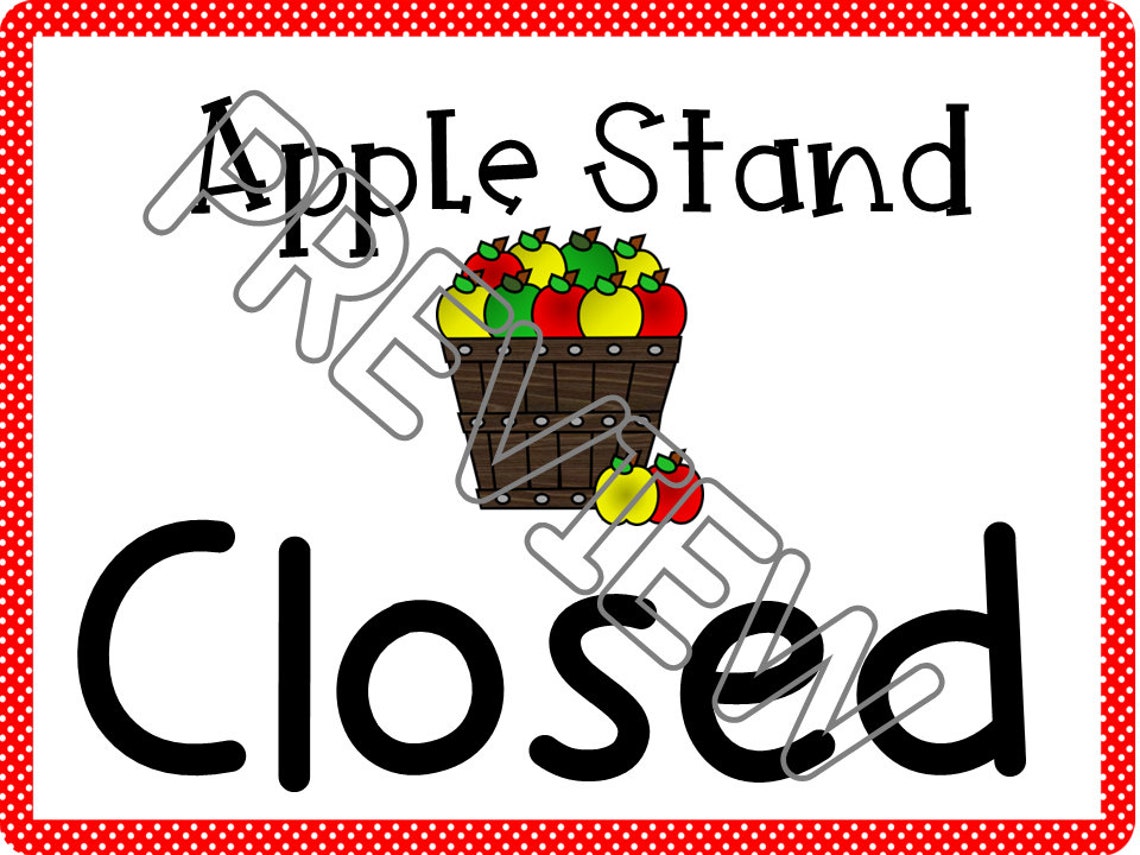 Apple Stand Dramatic Play Set, Printable Apple Activities, Dramatic ...