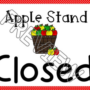 Apple Stand Dramatic Play Set, Printable Apple Activities, Dramatic ...