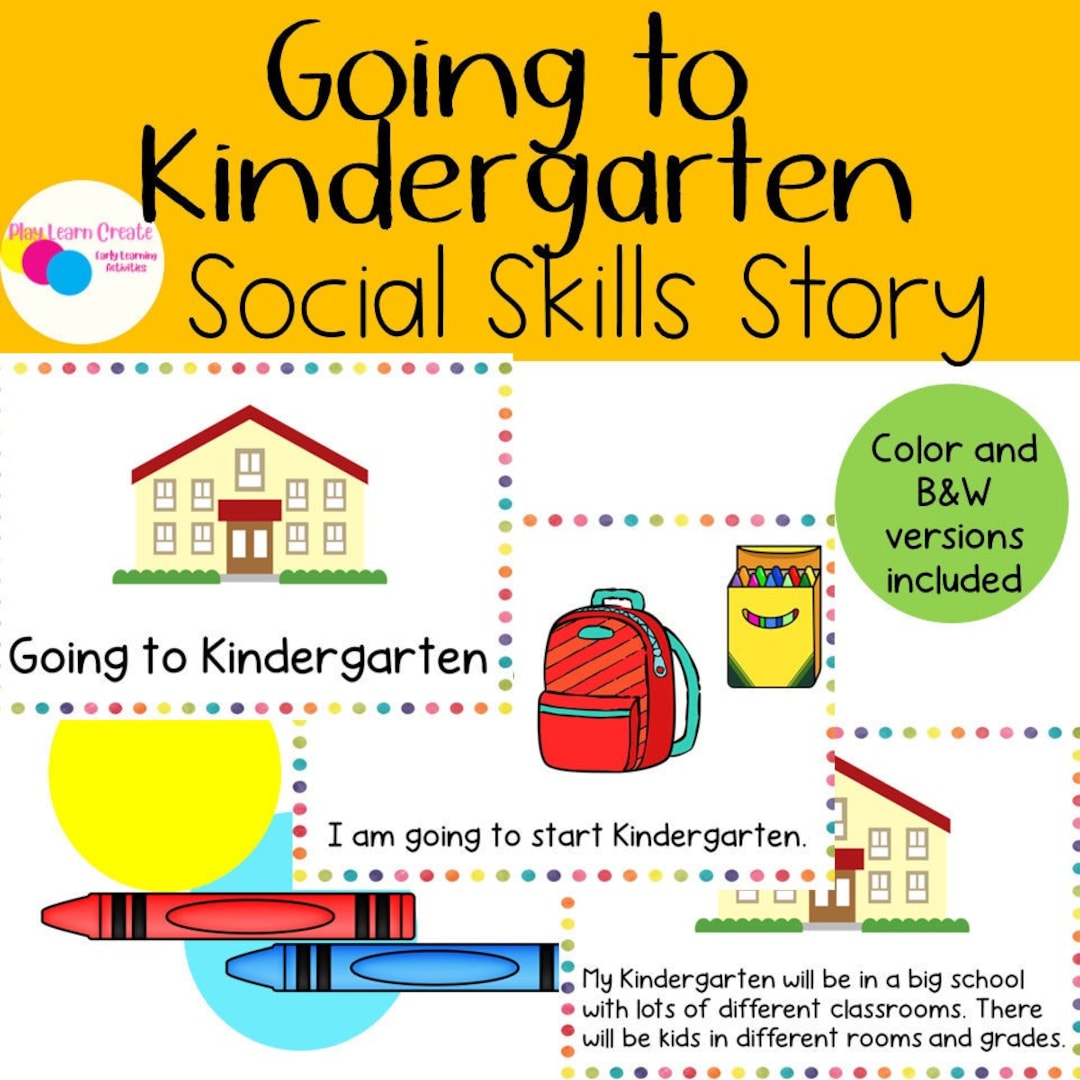 Starting Kindergarten Social Skills Story, Going to Kindergarten ...