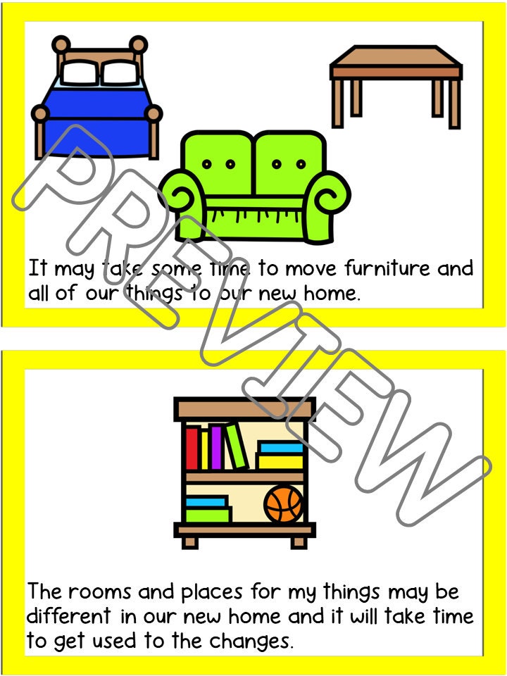 Moving Social Skills Story, Printable Social Story, New House Story ...