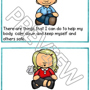Printable Social Skills Story for Preschool, Feeling Mad, Calming ...