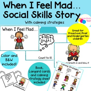 Social Skills Story, Life Skills Story, Responsibility Visuals, Calming ...