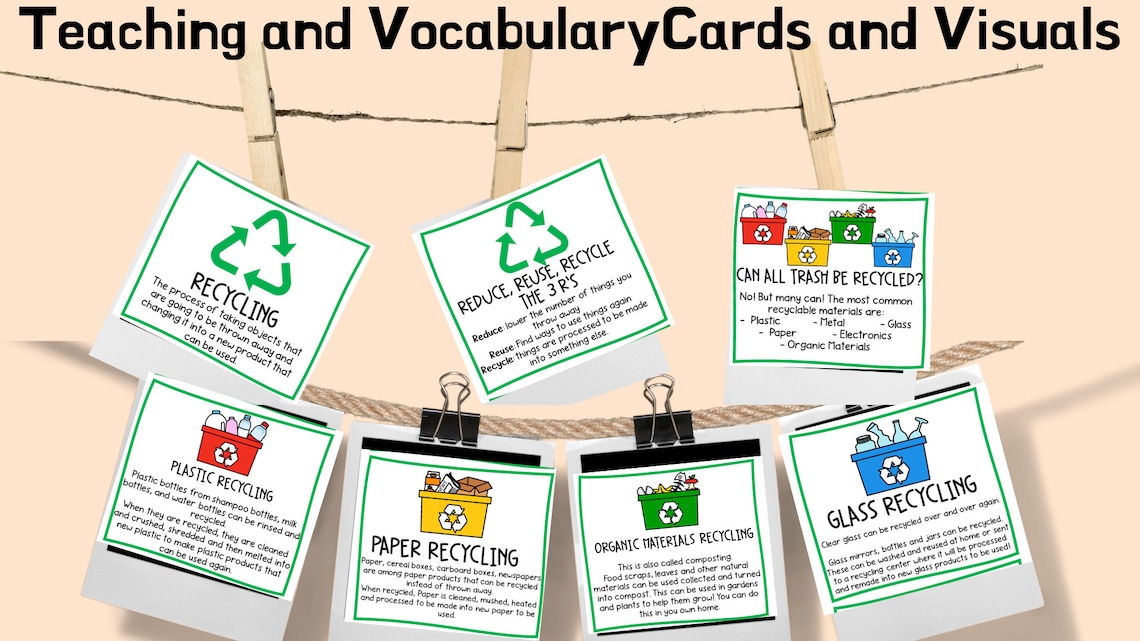 Printable Recycling Lesson, Recycling Lesson, Recycling Activity, Earth ...