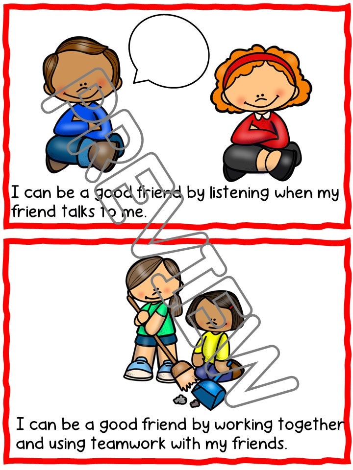 Being a Good Friend Social Skills Story, Friendship Social Skills Story ...