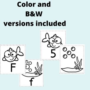 Ocean Theme Learning Game, Letter Match Game, Number Match Game, Ocean ...