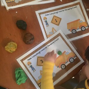 Dump Truck Playdough Mat Numbers, Toddler Learning Activities ...
