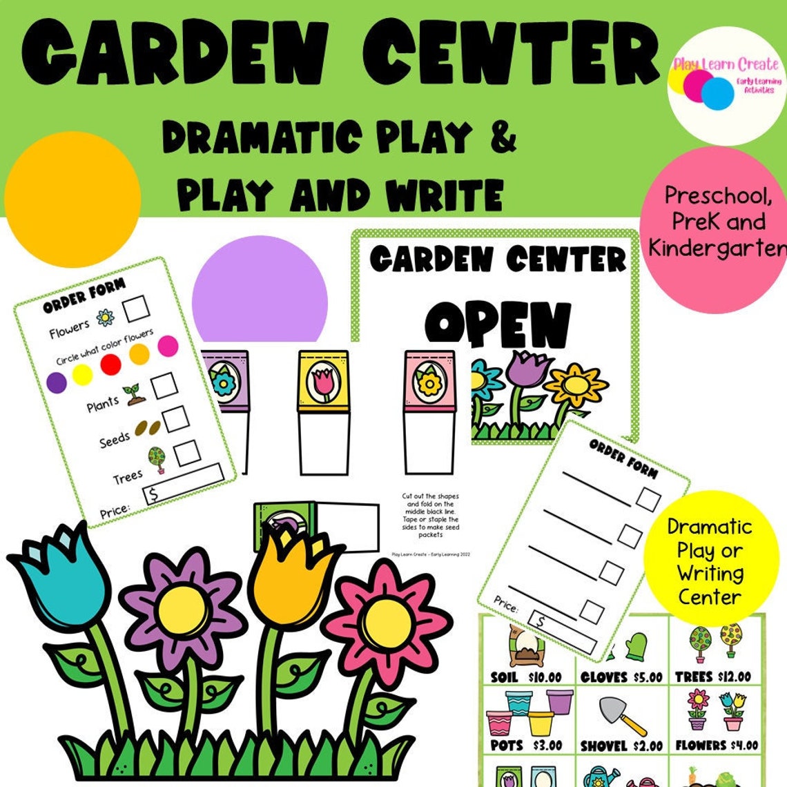 Garden Dramatic Play, Pretend Play Set, Garden Store Play, Preschool ...