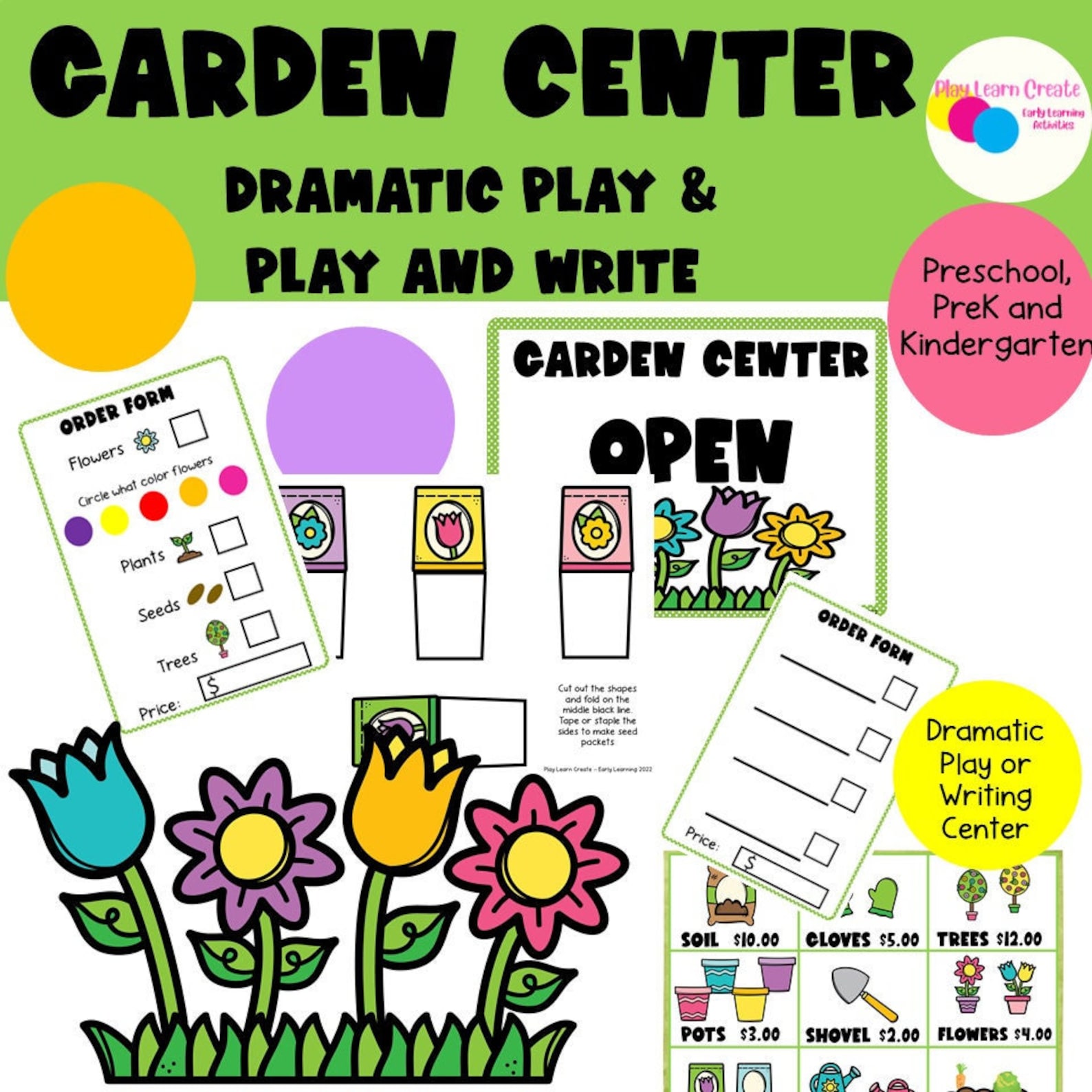 Garden Dramatic Play, Pretend Play Set, Garden Store Play, Preschool ...