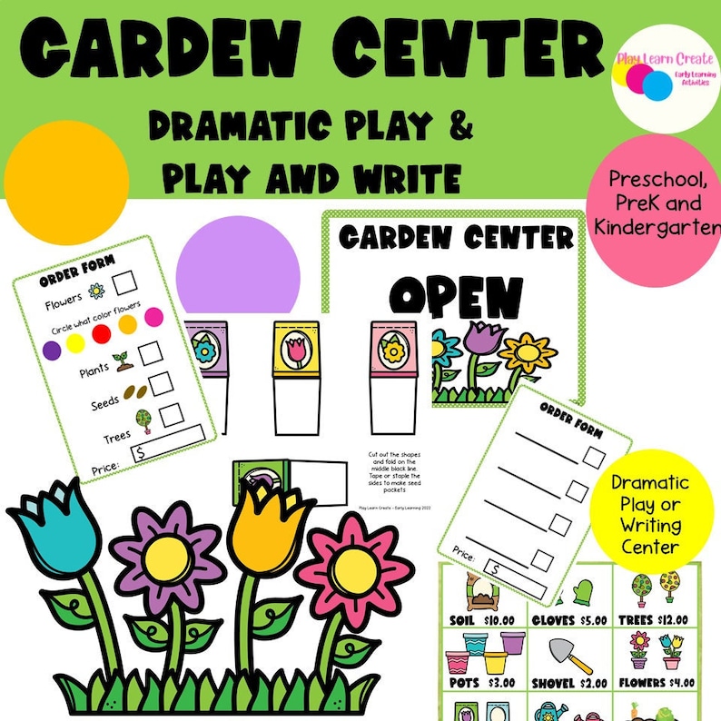 Garden Dramatic Play, Pretend Play Set, Garden Store Play, Preschool ...