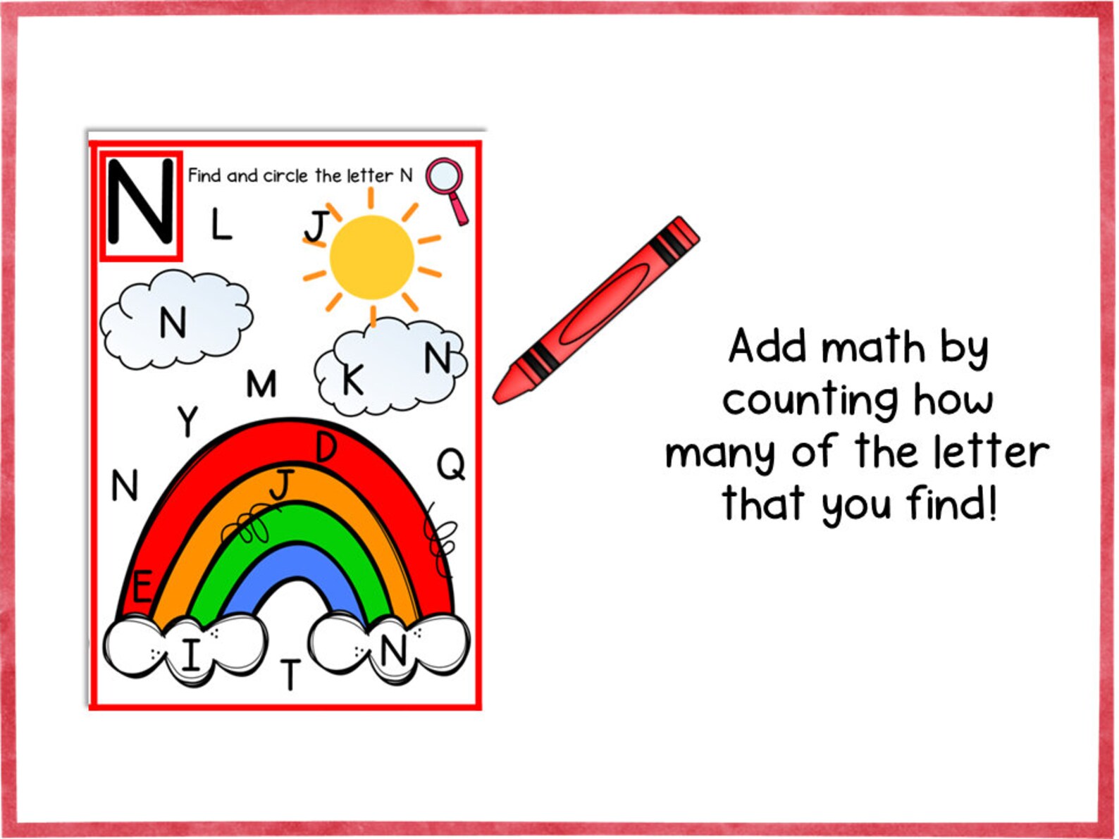 Rainbow Theme Letter Hunt Activity, Rainbow Theme Preschool Center ...
